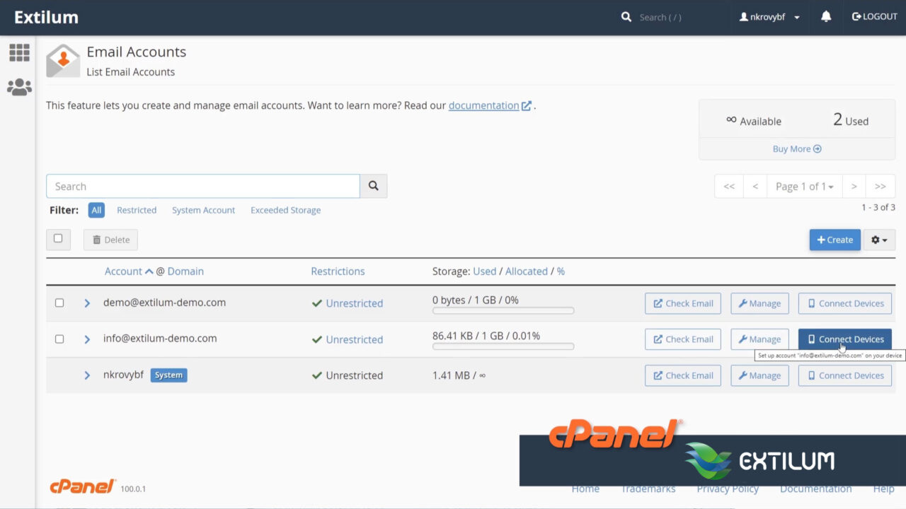 Set Up Email Account - cPanel • Extilum Knowledgebase