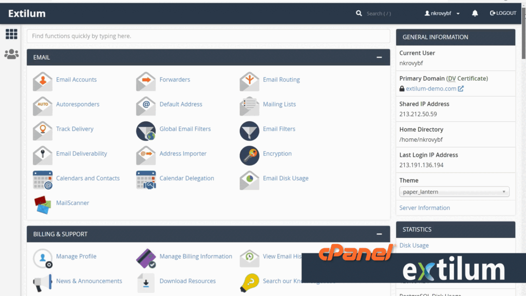 Check Network Status in cPanel • Extilum Knowledgebase