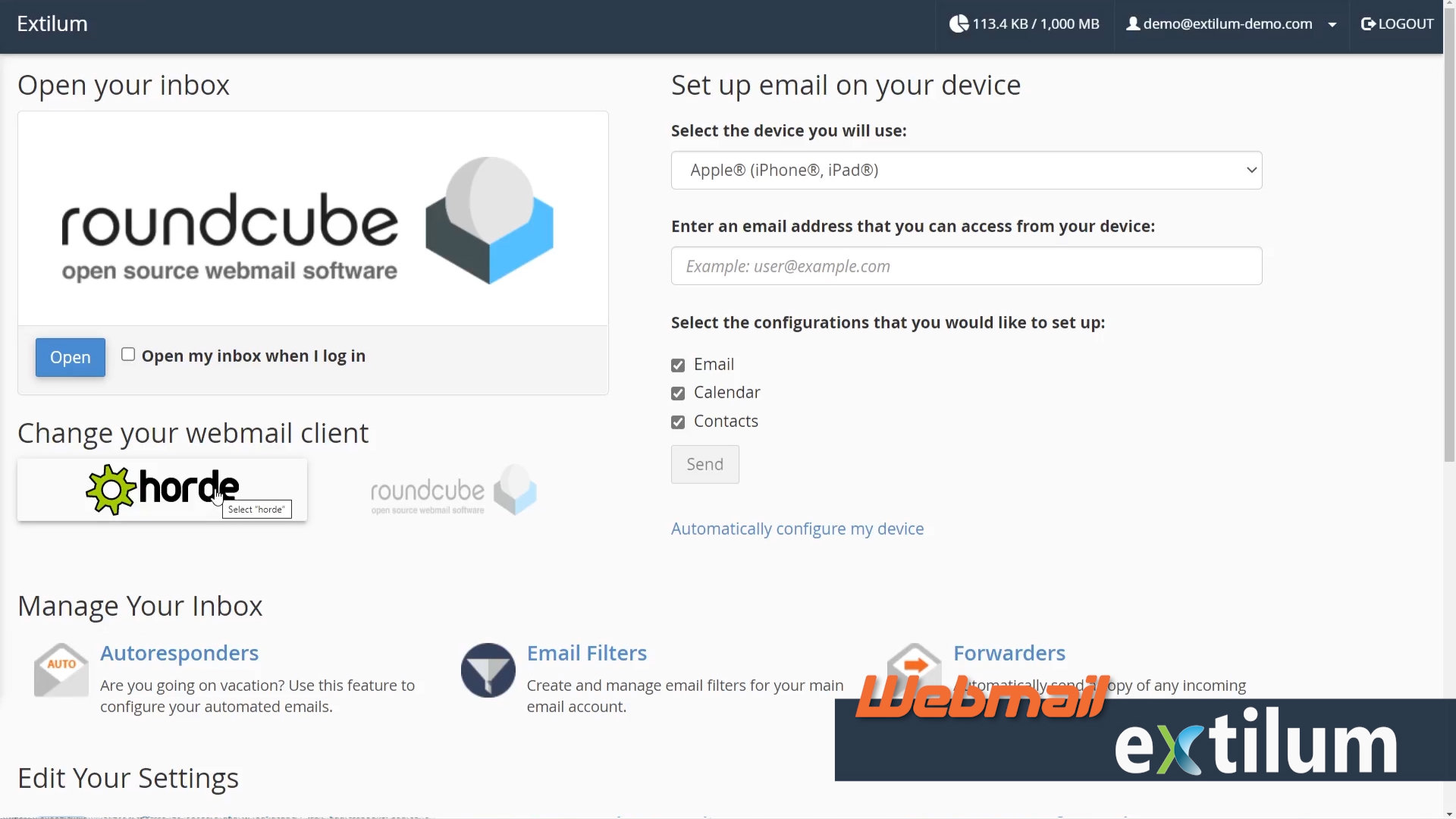 Export Email Contacts From Horde Webmail Extilum Knowledgebase