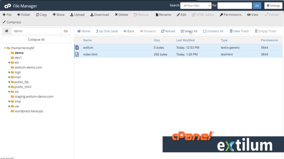 Compress Files using File Manager - cPanel • Extilum Knowledgebase