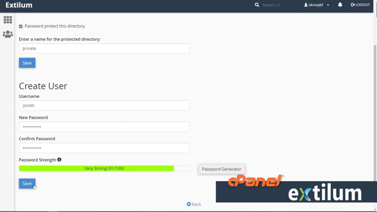 Password Protect Directory File Manager - cPanel • Extilum Help