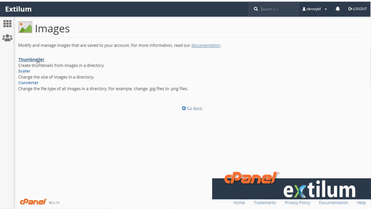 Image Thumbnailer - cPanel • Extilum Knowledgebase