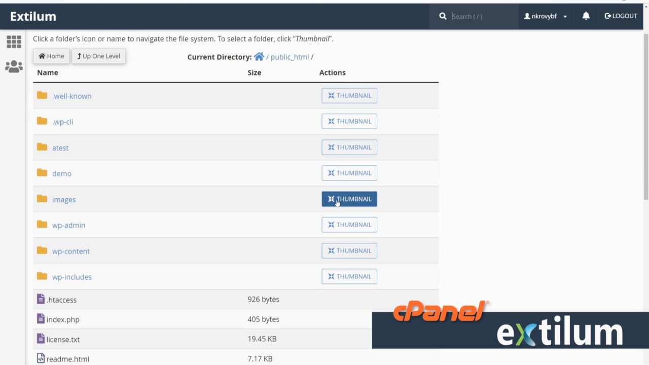Image Thumbnailer - cPanel • Extilum Knowledgebase