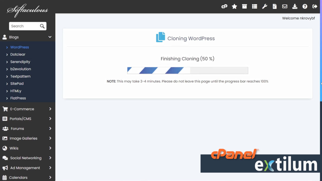 Clone WordPress using Softaculous - cPanel • Extilum Knowledgebase