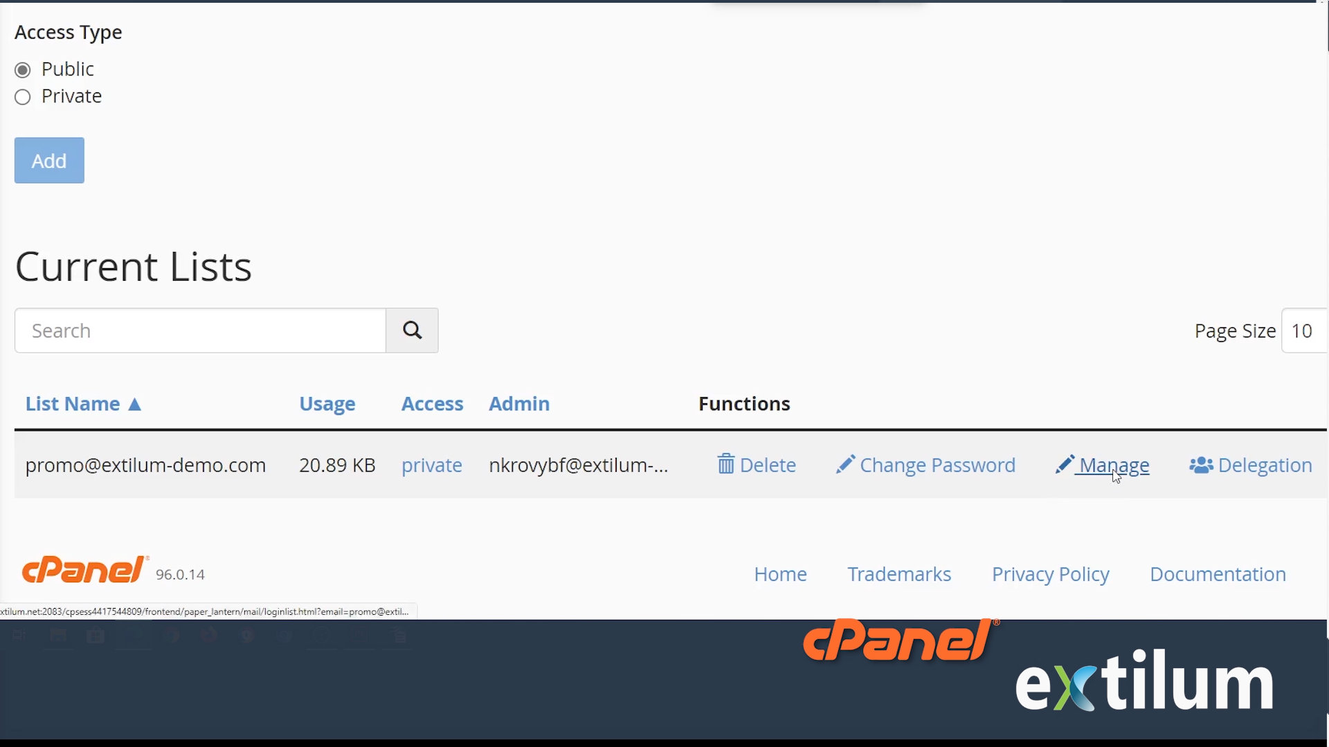 Manage Mailing List CPanel Extilum Knowledgebase