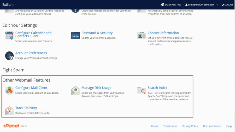 Webmail Interface | Extilum Knowledgebase