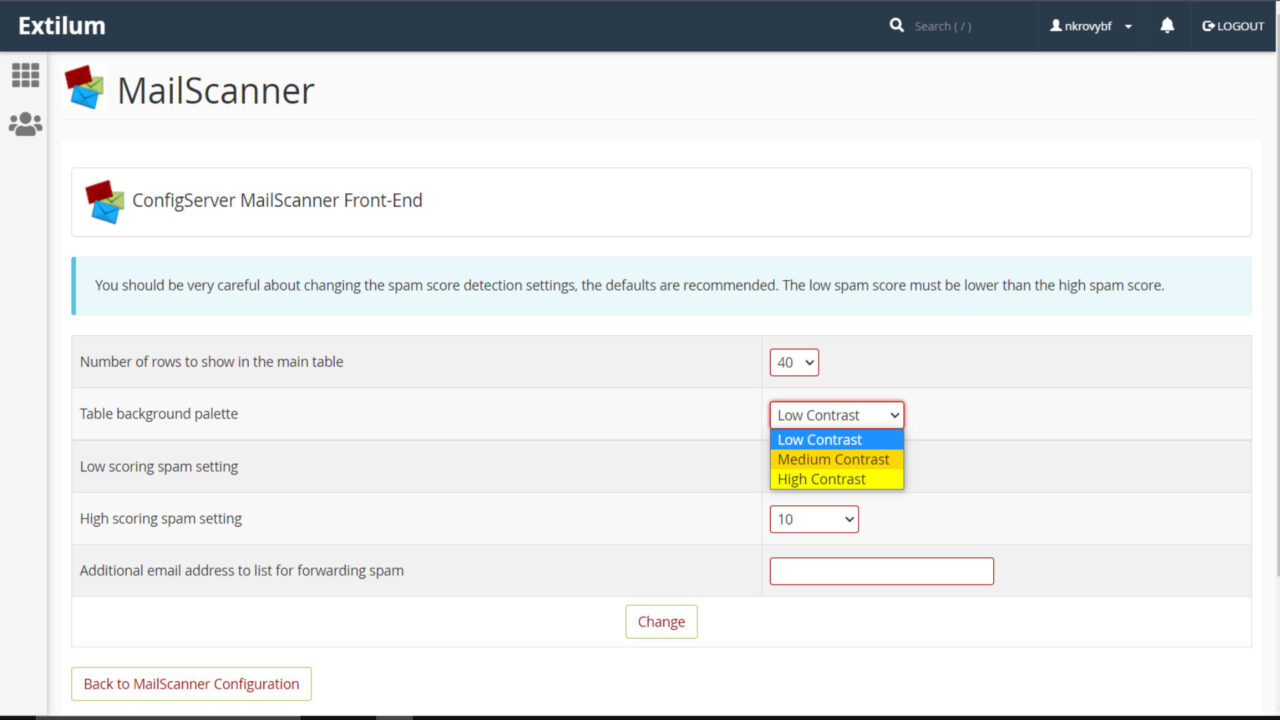 MailScanner – Other Settings – cPanel • Extilum Knowledgebase