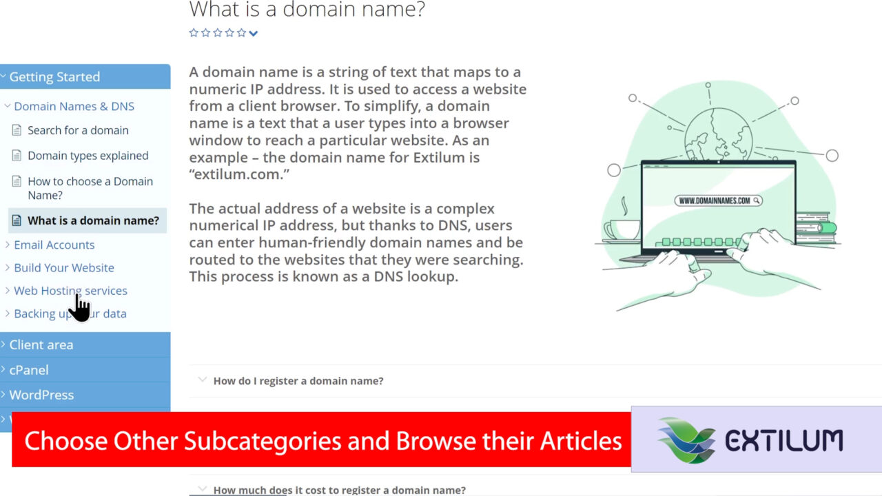 Extilum Knowledge Base – Browse Categories in Sidebar | Extilum Knowledgebase