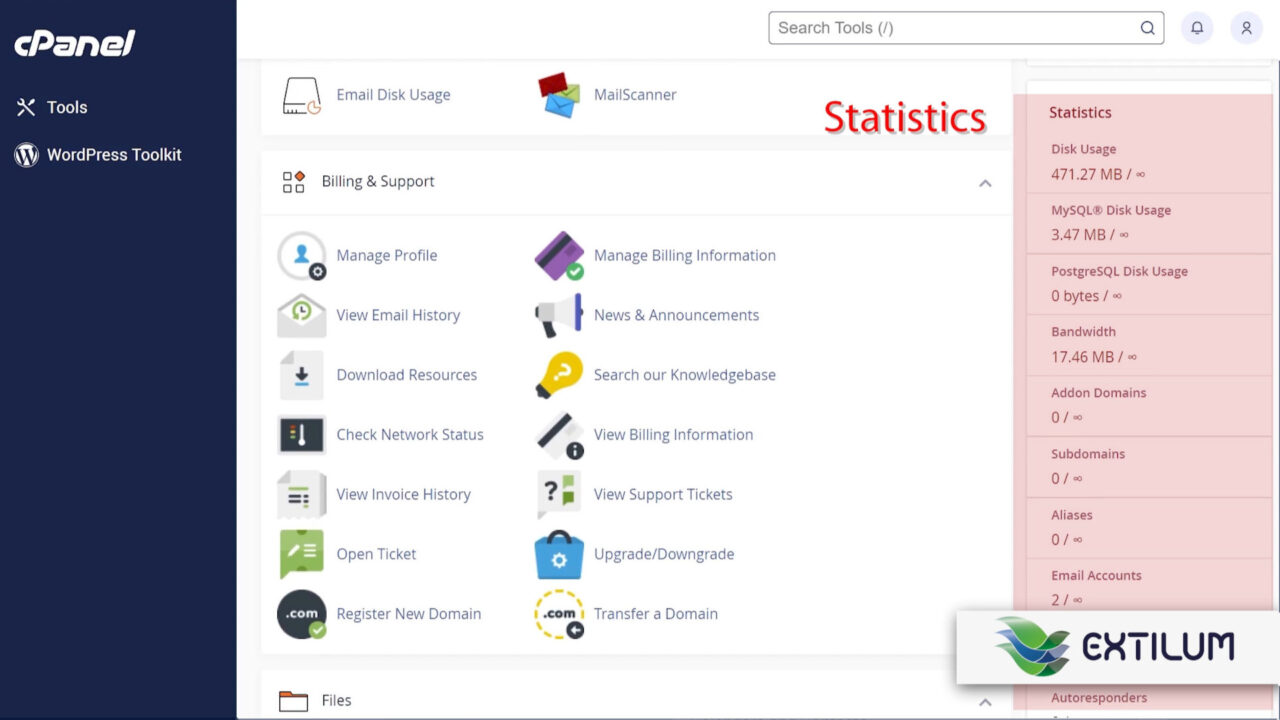 The Jupiter Theme Interface - cPanel • Extilum Knowledgebase